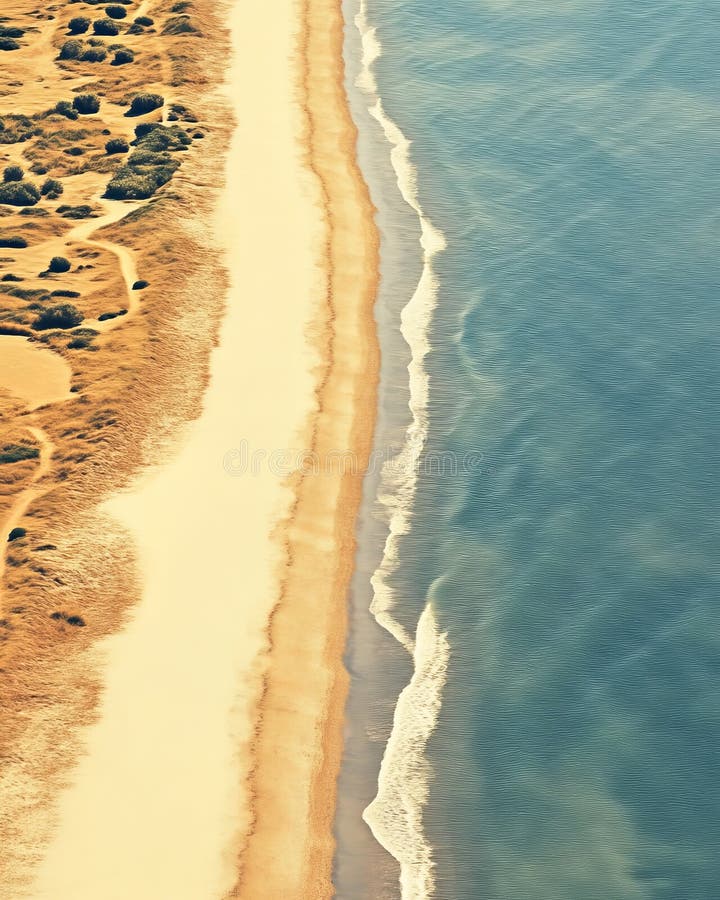 Minimalistic 3D Beach Scene Promoting Tranquility and Mindfulness Stock ...