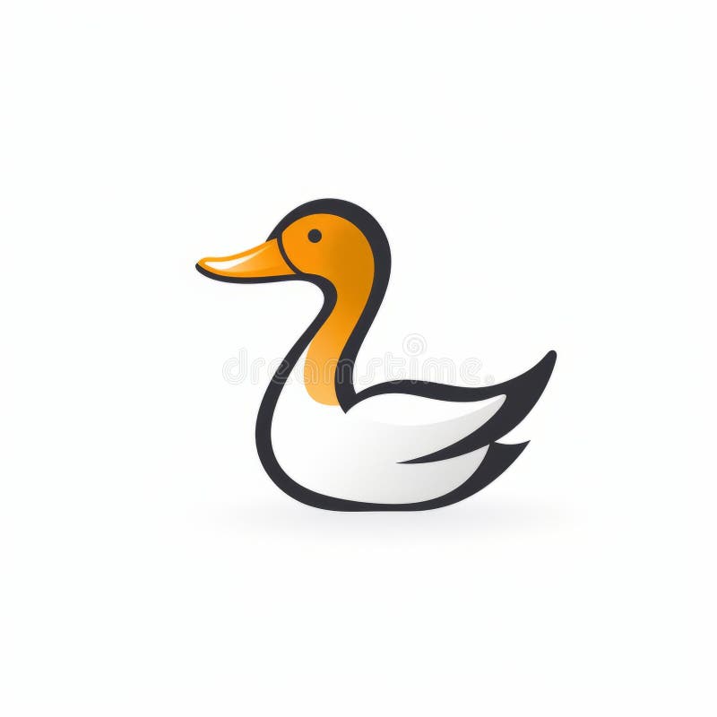 Minimalistic 2d Duck Icon for Engineering and Design Stock Illustration ...