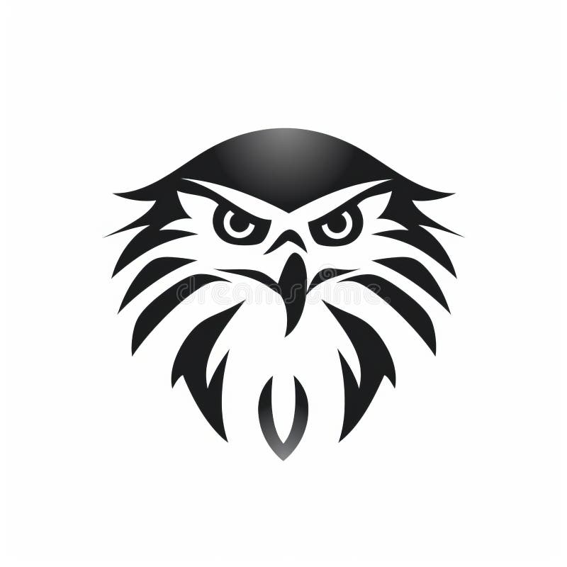 Minimalistic 2d Osprey Icon: Strong Facial Expression and Angular ...