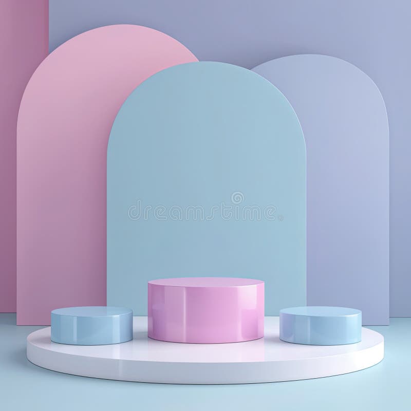 Minimalistic 3D Rendering with Sleek Podium and Vibrant Backdrop AI ...