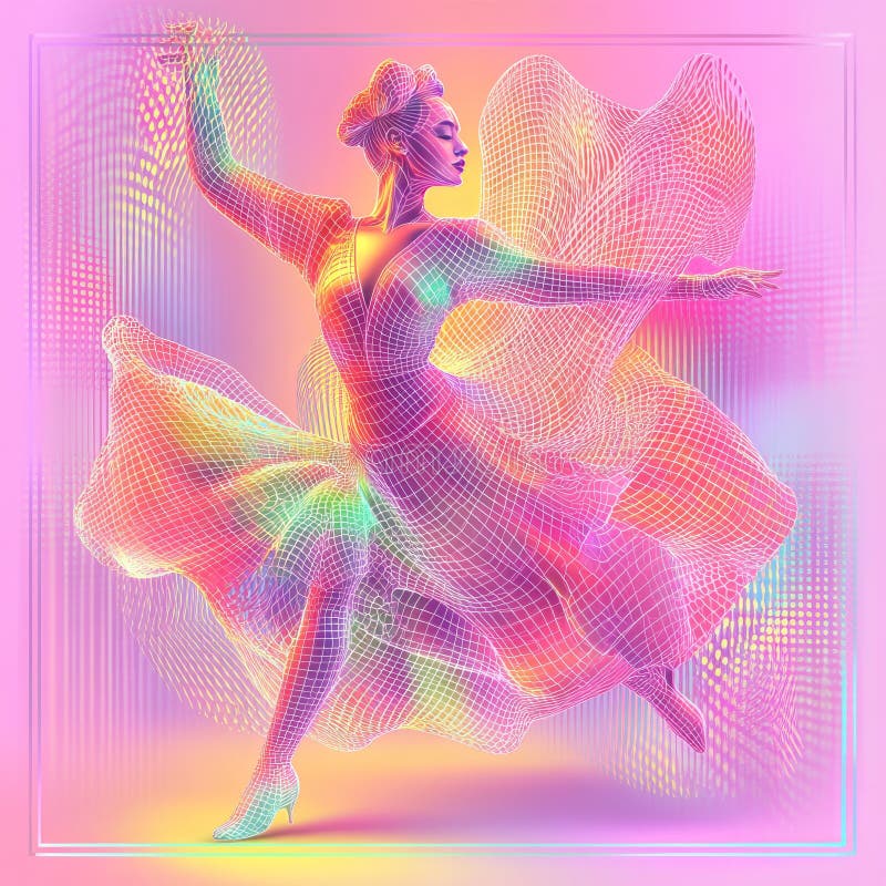 Minimalistic 2D Vector Logo Dance Studio Dance Figure Spiral Stock ...