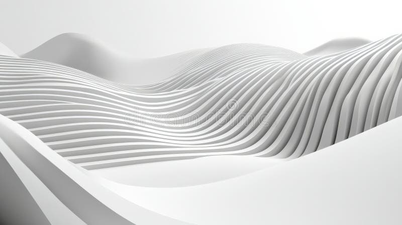 A Minimalistic 3D Wave Pattern in Monochrome, with Soft Undulations and ...