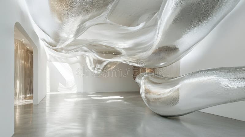 Minimalistic Desert-futurist Decor, Minimalistic Bright White Room with ...