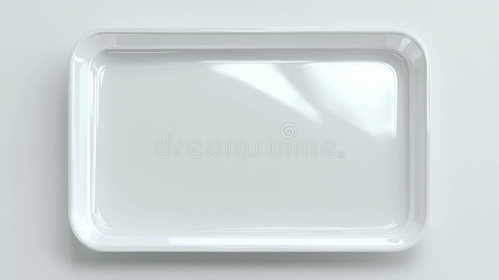 Minimalistic Design of an Empty Rectangular Melamine Tray for Kitchen ...