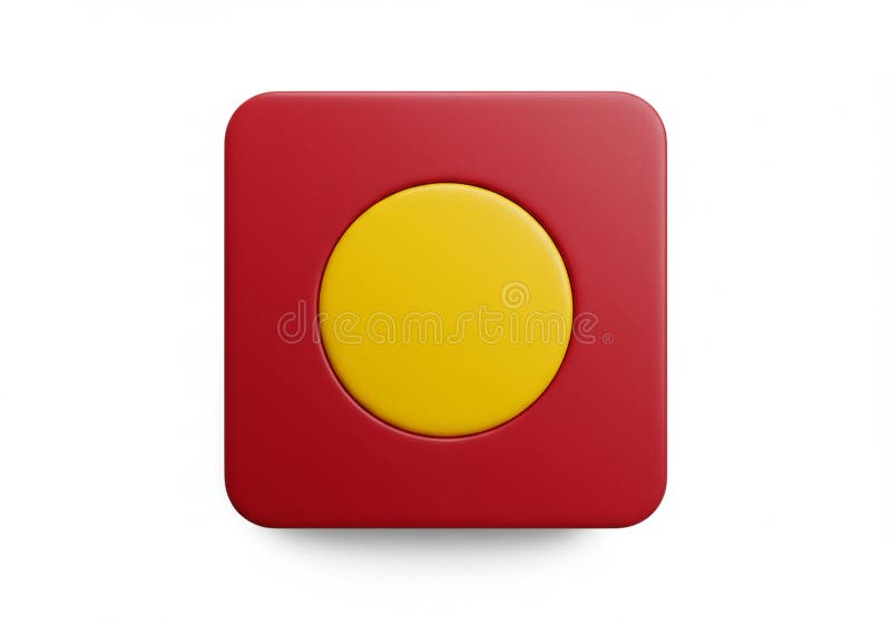 A Minimalistic Design Features a Large Red Square with Rounded Edges ...