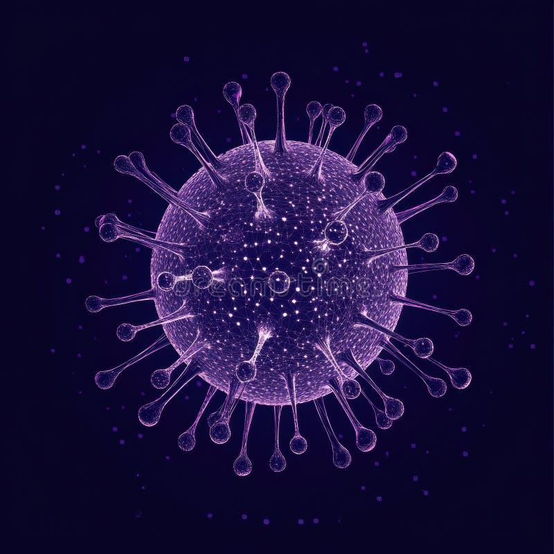 Graphical Representation of a Virus in Minimalistic Style Showcasing ...