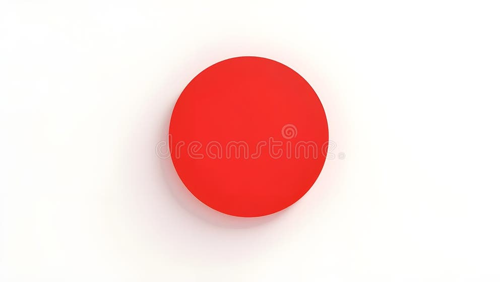 A Minimalistic Design Featuring a Bright Red Circle on a Stark White ...