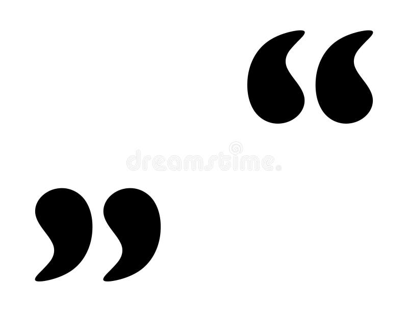 Minimalistic Design Featuring Large Black Quotation Marks Stock ...