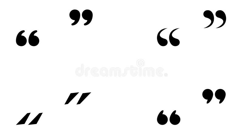 Minimalistic Design Featuring Large Black Quotation Marks Stock Vector ...