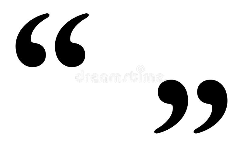 Minimalistic Design Featuring Large Black Quotation Marks Stock Vector ...