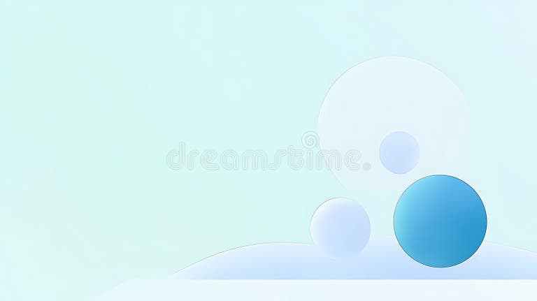 Minimalistic Design Featuring Several Translucent and Solid Circles of ...