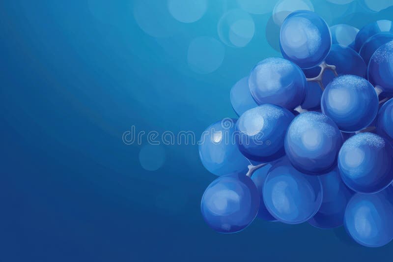 Minimalistic Design of Frozen Grapes with Cool Blue Tones for Artistic ...