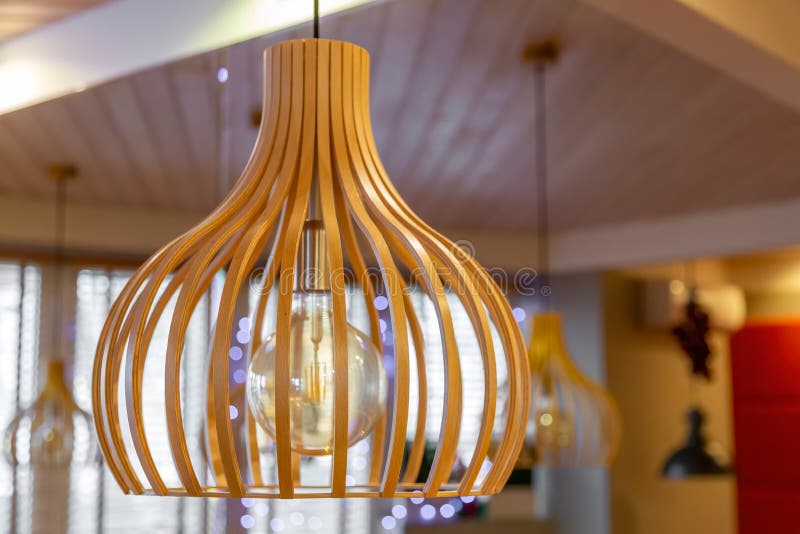 Modern Interior Lamp in the Decor of the Room Stock Photo - Image of ...