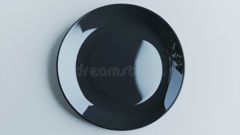 Minimalistic Design of Realistic Grey Ceramic Plate for Kitchen Decor ...