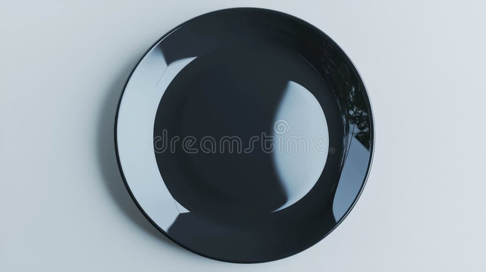 Minimalistic Design of Realistic Grey Ceramic Plate for Kitchen Decor ...