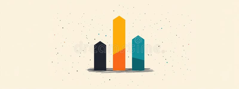 Minimalistic Design of Three Ascending Bar Charts in Vibrant Colors ...