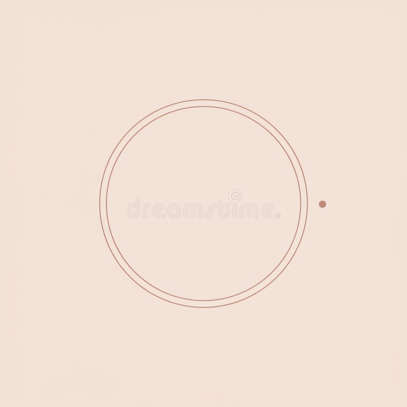 Minimalistic Design with Two Concentric Circles and a Small Dot on a ...