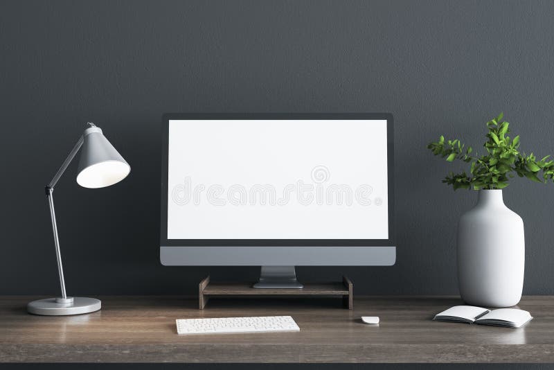 Minimalistic Designer Desktop Editorial Stock Photo - Illustration of ...