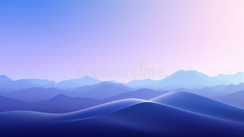 A Minimalistic Desktop Wallpaper Featuring a Calming Gradient of Blues ...
