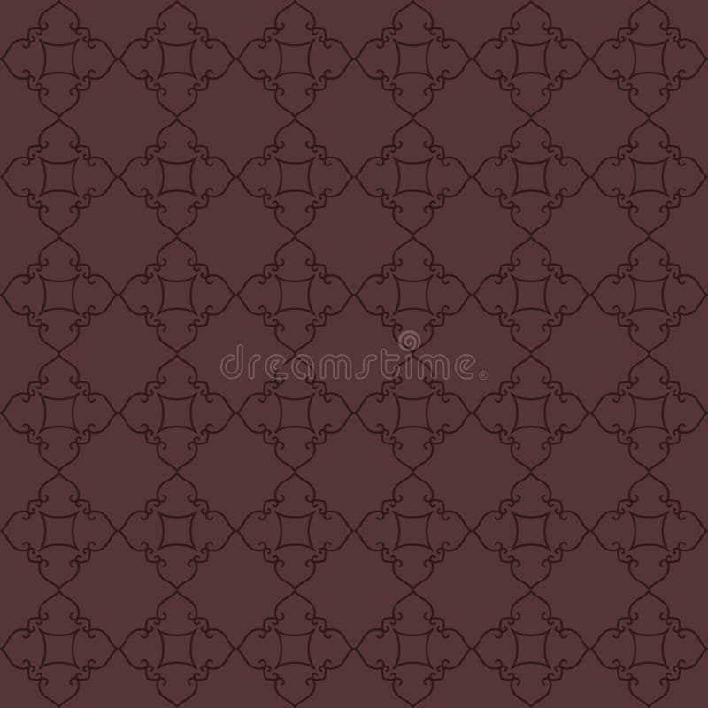 Seamless Dark Maroon Pattern of Floral Diamonds Stock Vector ...