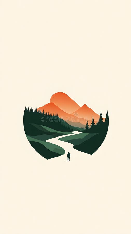 A Minimalistic Digital Artwork Featuring a Beautiful Plain Color Scheme ...