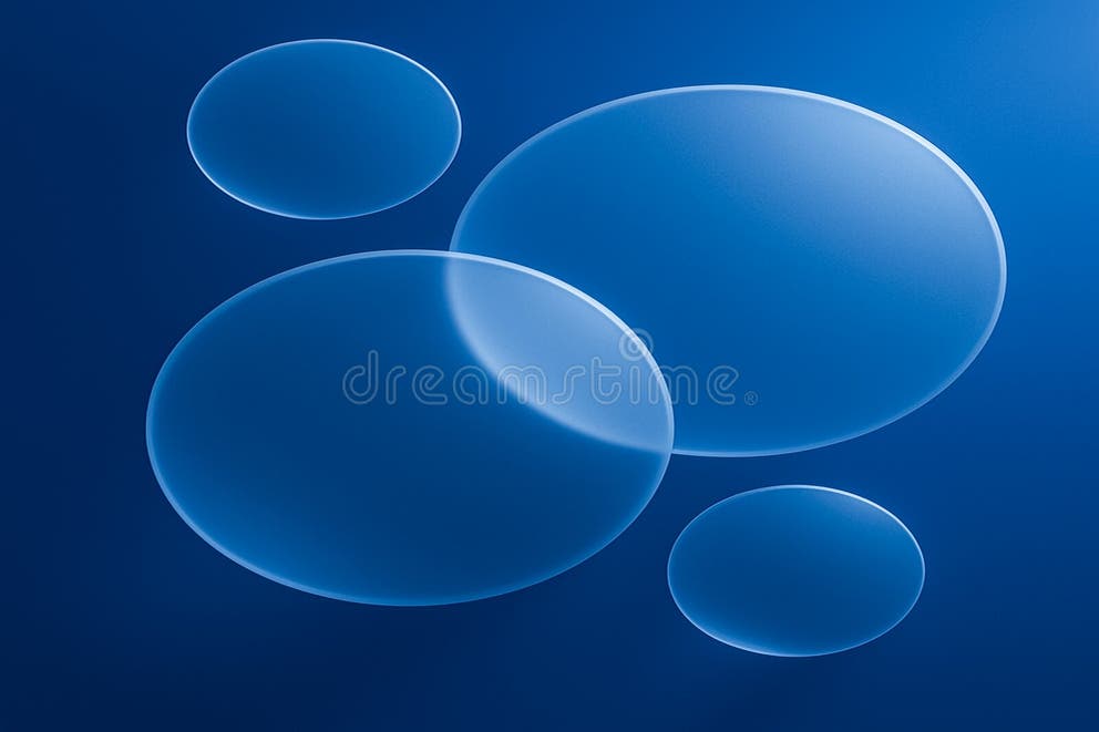 Minimalistic Digital Background in Cool Shades of Blue. Translucent ...