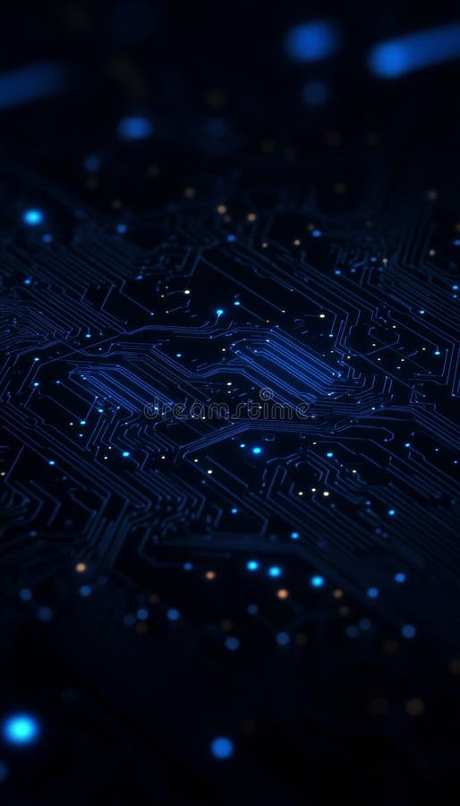 Minimalistic Digital Blueprint Background with Abstract Circuit ...