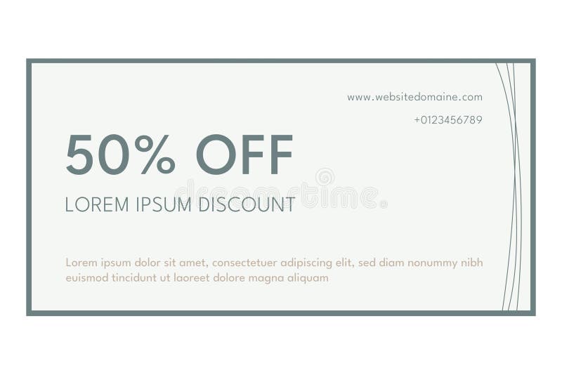 Minimalistic Discount Voucher Template Stock Vector - Illustration of ...