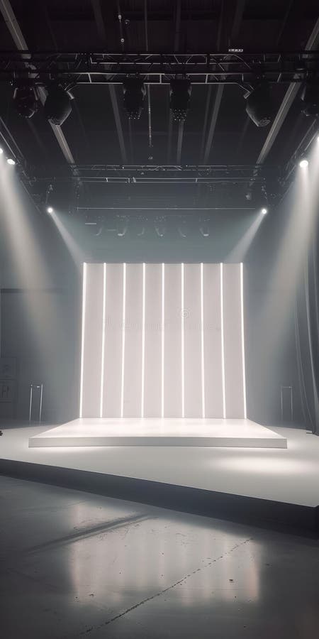 Minimalistic Display Stage Layout Featuring Ample Space Stock ...