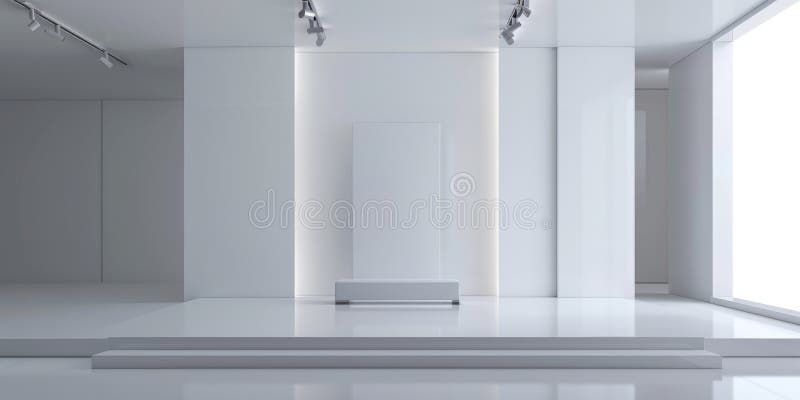 Minimalistic Display Stage Setup Featuring a Generous Amount of Blank ...