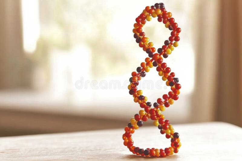 Minimalistic Dna Helix Design Featuring Vibrant Bead Structure for ...