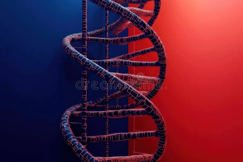 Minimalistic Dna Strand on Dual-toned Background Design for Science and ...