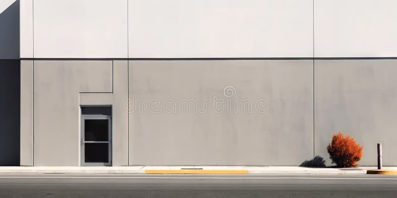 Minimalistic Downtown Exterior. Simple Abstract Urban Concept Stock ...