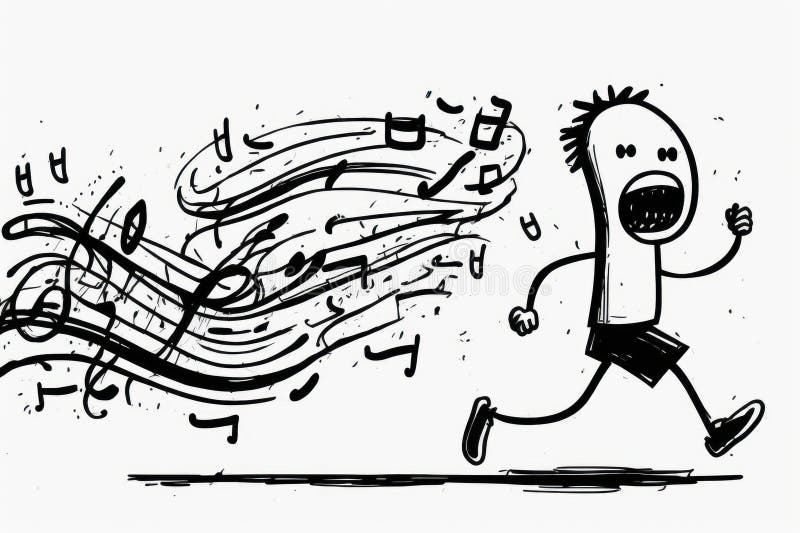 Minimalistic Drawing of Musical Notes. Created with Generative AI ...