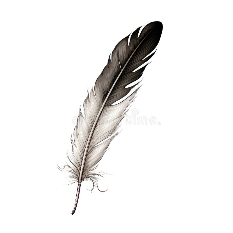 Minimalistic Drawing of a Simple Feather Pen AI Generated Stock ...