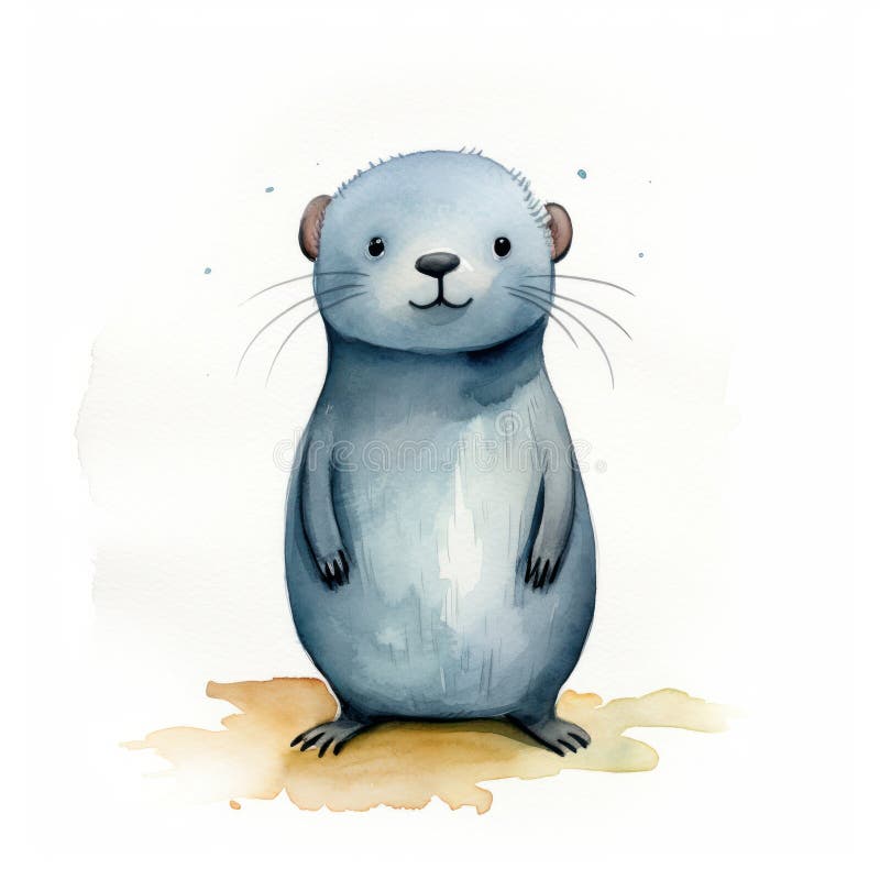 Minimalistic Drawings of a Simple Arctic Shrew AI Generated Stock ...