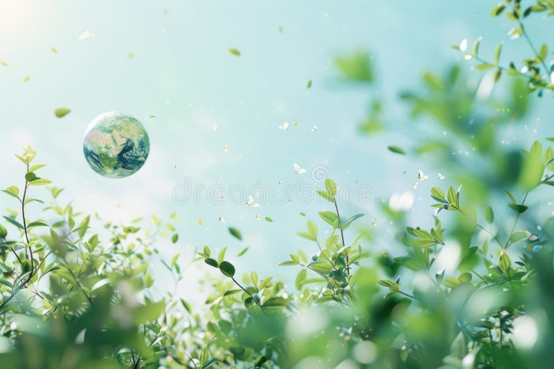 A Minimalistic Earth Day Background.and Eco Friendly Design Stock ...