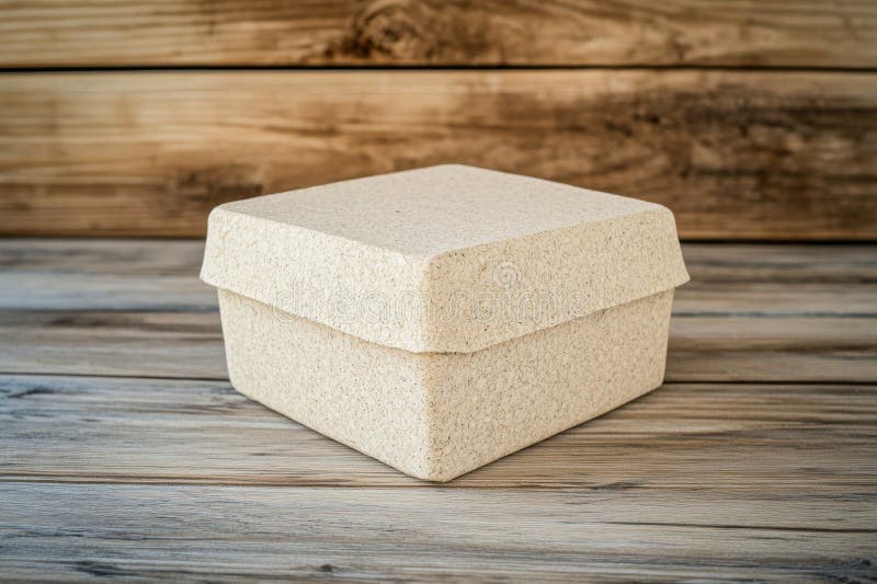 Minimalistic Eco-friendly Cardboard Box on Wooden Surface for ...