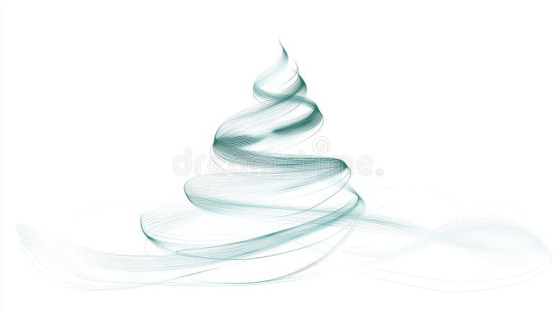 A Minimalistic Elegant Christmas Tree Design Created from a Single ...