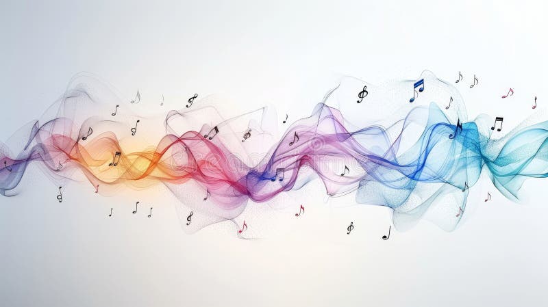 Elegant Musical Notes Illustration on White Background for Music ...