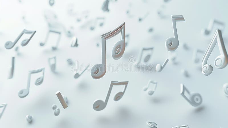 Elegant Musical Notes Illustration on White Background for Music ...