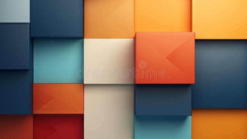 Minimalistic Elements of Color AI Generated Stock Illustration ...