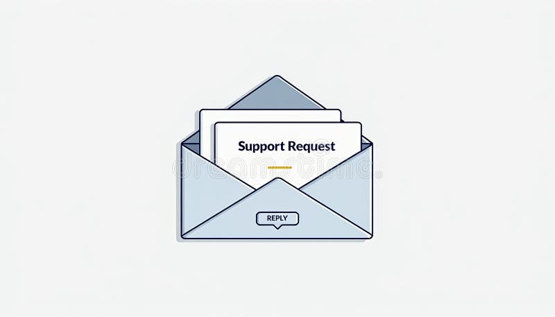 Minimalistic Email Inbox with Highlighted Support Request ...
