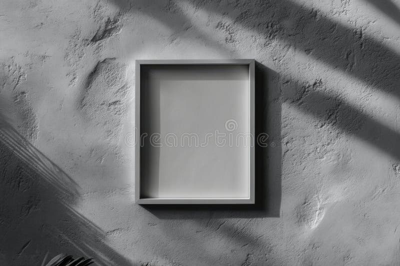 Minimalistic Empty Poster Frame on Textured Wall for Modern Interior ...
