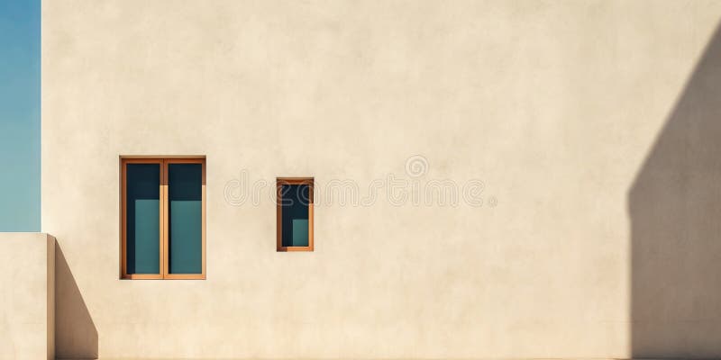 Minimalistic Exterior with a Window. Simple Abstract Urban Concept ...