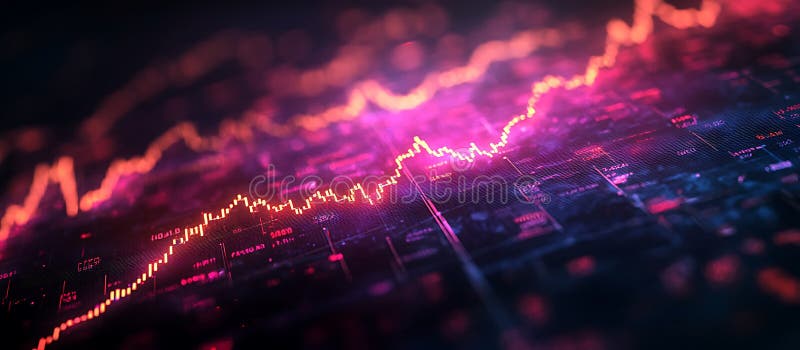 Minimalistic Financial Line Graph with Gradient Effect Stock ...
