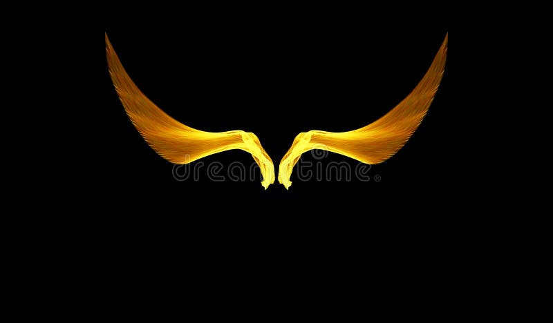 Minimalistic Fire Wings. Light Trails. Long Exposure Trail. Glowing ...