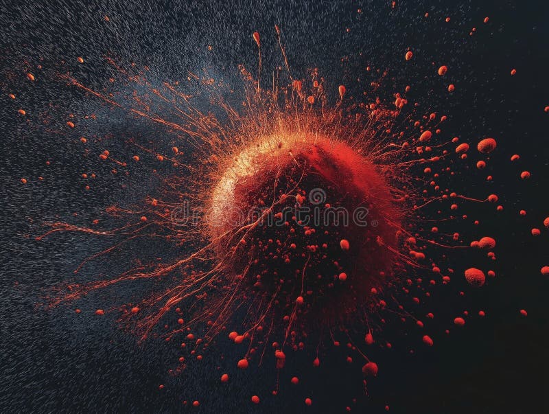 Minimalistic Fireworks in the Night Sky Explosion - Abstract Art ...