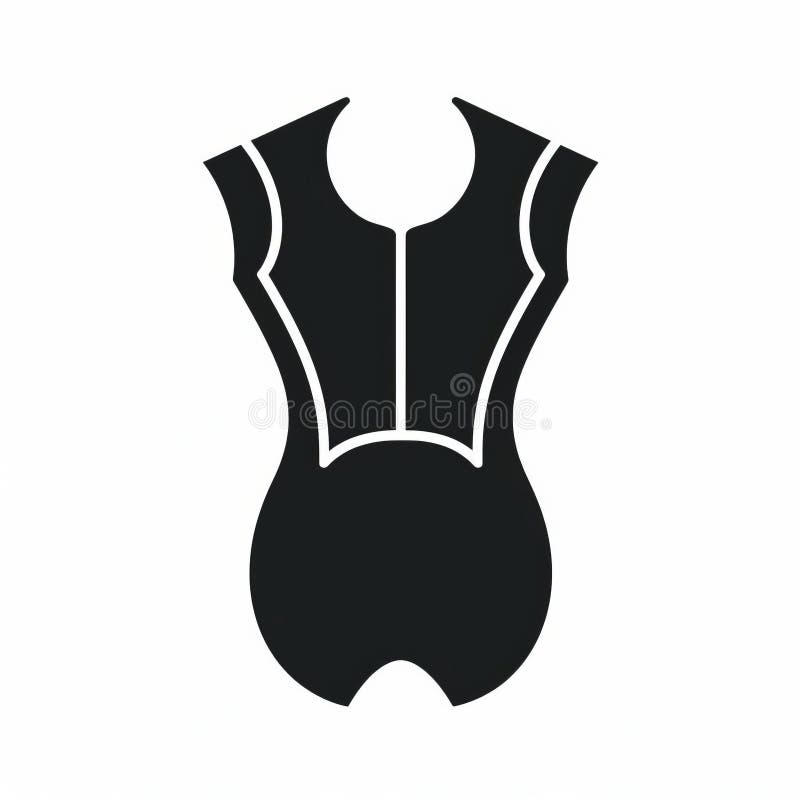 Minimalistic Flat Design Icon of Bodysuits Item Outline Stock ...