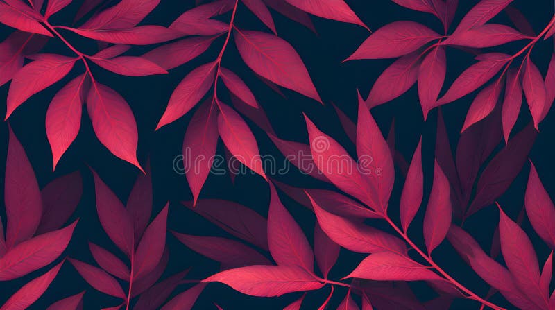 A Minimalistic Flat Design of Leaves and Nature Pattern Designed with ...